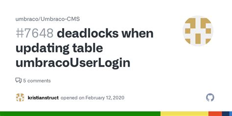 Deadlocks When Updating Table Umbracouserlogin · Issue 7648 · Umbraco