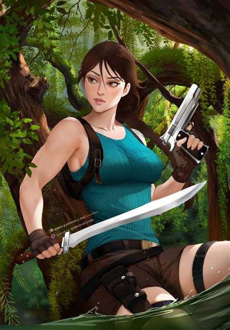 Lara Croft Tomb Raider Drawn By Jyundee Danbooru