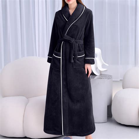 Giligiliso Womens Solid Bandage Robe Bathrobe Gown Pajamas Long
