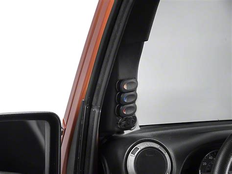 Rugged Ridge Jeep Wrangler Black A Pillar Switch Pod W 3 Rocker