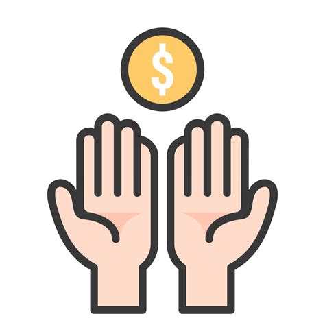 Donate And Charity Flat Color Icon Png Helping Handmoney 9337377 Png