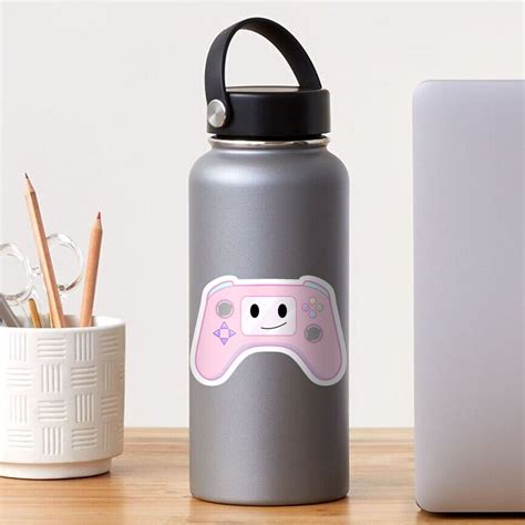 Cute Controller Pastel Pink Sticker By Justimagined Redbubble