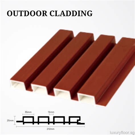 Burnt Umber Outdoor Cladding Wall Panel Hollow Plastic Composite