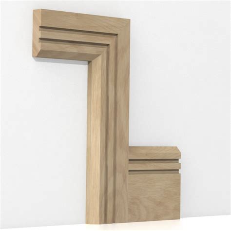 Solid Oak Chamfered Double Edge Architrave Sets From Uk