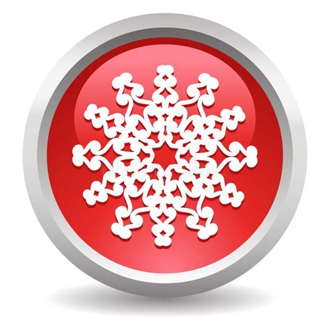 Snowflake Button Stock Vector Illustration Of Holiday 7337372