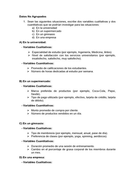 Ejercicios Variables Descargar Gratis Pdf Escala Likert Sicología
