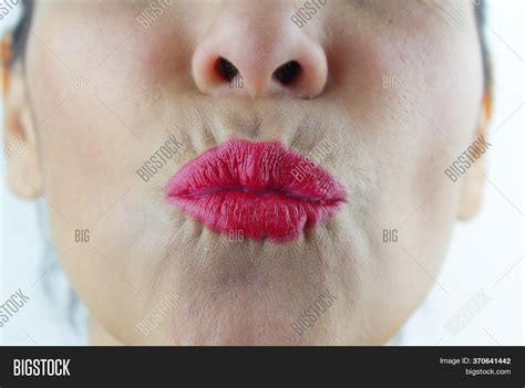 Woman Puckered Lips Image And Photo Free Trial Bigstock