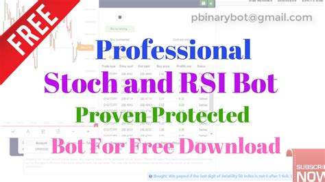 Free Bot Stoch And Rsi Binary Bot Proven Protected Deriv