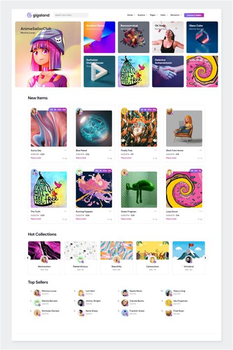 10 Best NFT Marketplace HTML Templates PSD Design