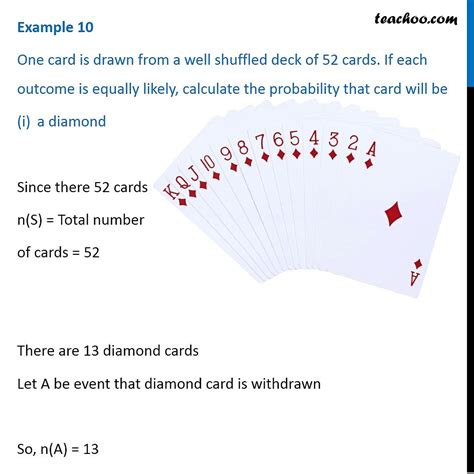 Example 5 One Card Is Drawn From A Well Shuffled Deck Examples