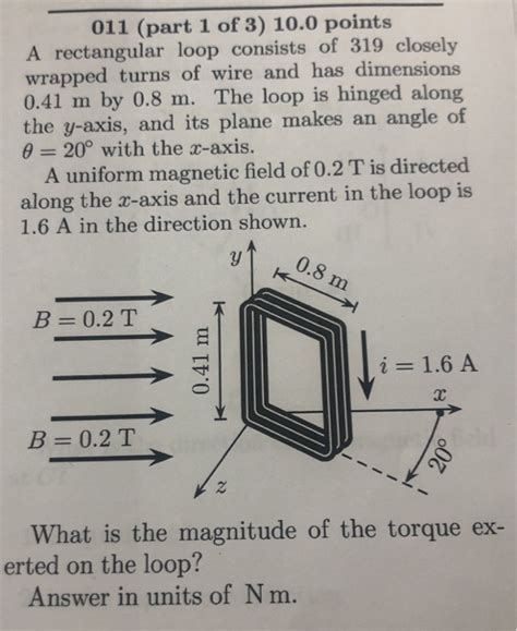 Solved Part Of Points A Rectangular Loop Chegg