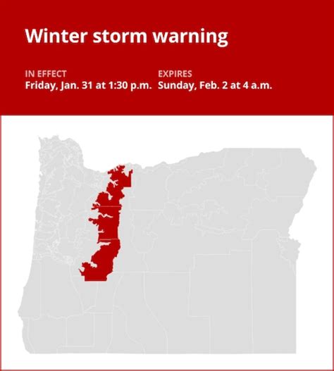 Update Winter Storm Warning Issued For Cascades Until Early Sunday