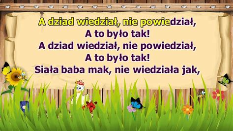 Siała Baba Mak Z Wokalem Karaoke Cda