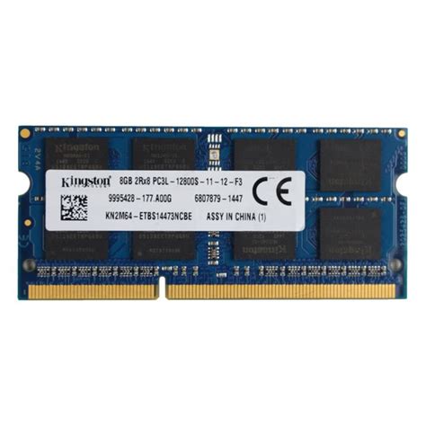 قیمت و خرید رم لپتاپ Ddr3l دو کاناله 1600 مگاهرتز Cl11 کینگستون مدل Pc3