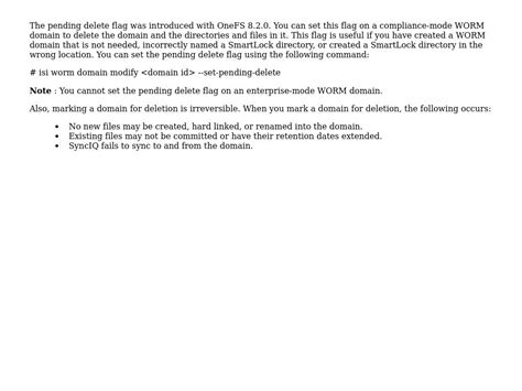 Pending Delete Flag Dell Powerscale Smartlock Best Practices Dell Technologies Info Hub
