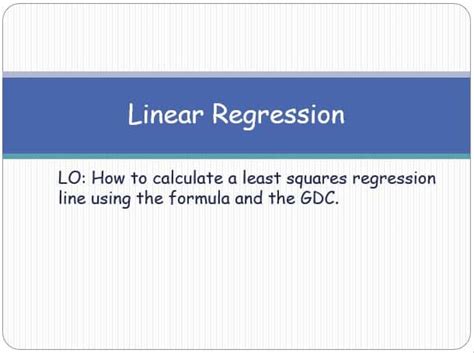 Maths Igcse E1182 Linear Regression Using Gdc
