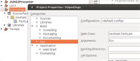 Java Netbeans Parameters While Executing Console App Stack Overflow