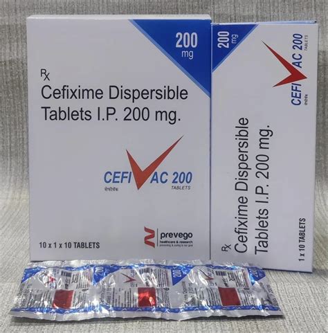 200 Mg Cefixime Dispersible Tablets Ip At ₹ 200 Box Cefixime Tablet
