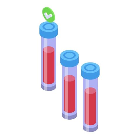 Premium Vector Isometric Blood Test Tubes Icon