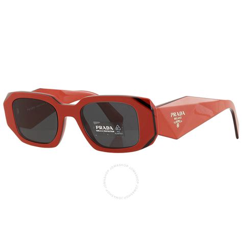 Prada Dark Grey Rectangular Ladies Sunglasses Pr 17ws 12n5s0 49 Prada