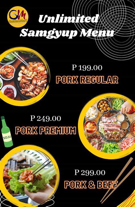 Menu At The Golden Oink Restaurant Makati