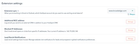 Manage Your Hubspot Sales Extension Settings