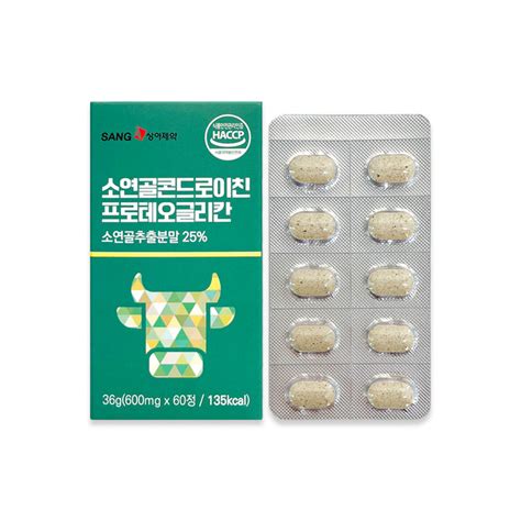 상아제약 소연골 콘드로이친 프로테오글리칸 36g600mg60정 새날마켓