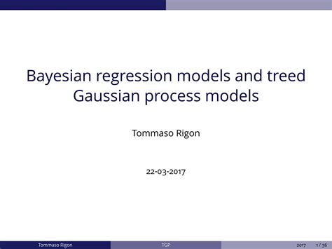 bayesian regression models and treed gaussian process models ppt