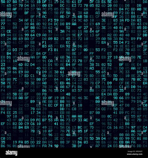 Tech Background Cyan Filled Hexadecimal Pairs Background Medium Sized Seamless Pattern Cool