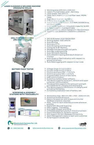 Cylindrical Cell Assembly Line At ₹ 500000piece Balewadi Pune Id
