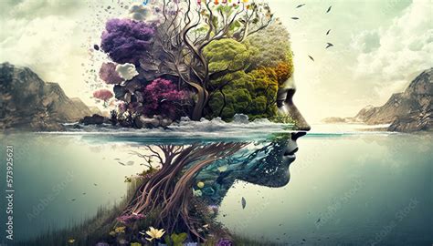 The Healing Power Of Nature People And Nature Merge Generative Ai