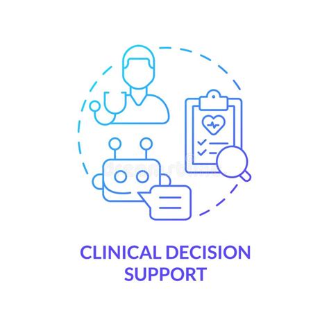 Clinical Decision Support Blue Gradient Concept Icon Stock Vector