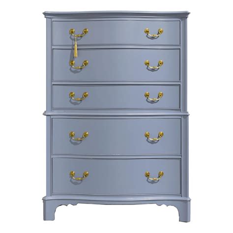 Mid Century Colonial Style Mahogany 5 Drawer Highboy By Berkey And Gay