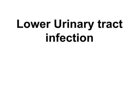Urinary Tract Infection Lower Urinary Tract Ppt