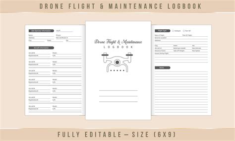 Drone Flight And Maintenance Logbook Interior Design 10768583 Vector