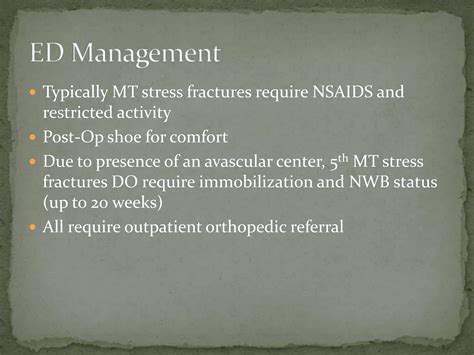 Metatarsal Stress Fracture Ppt