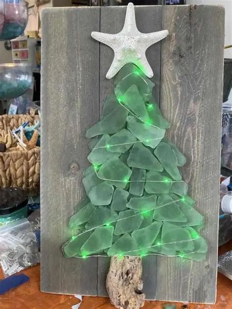 Diy Sea Glass Christmas Tree Ornament