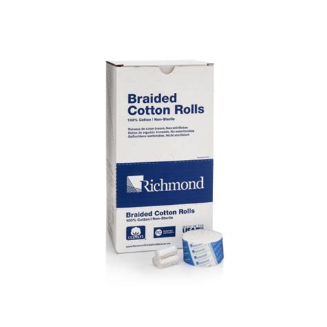 Cotton Rolls Braided 15 X 38 Medium Ns Jr Pak 2000bx 13158