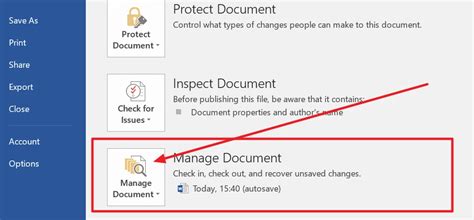 Automatically Backup And Recover Word Documents In Windows