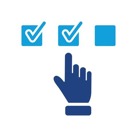 Frågeformulär Färg Ikon Finger Val Kolla Upp Lista Piktogram Hand