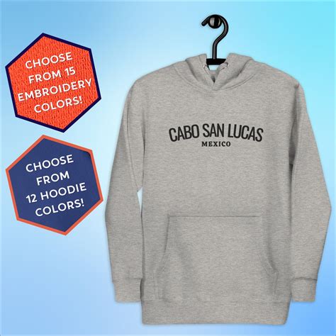 Cabo San Lucas Mexico Embroidered Hoodie Unisex Pullover Hooded