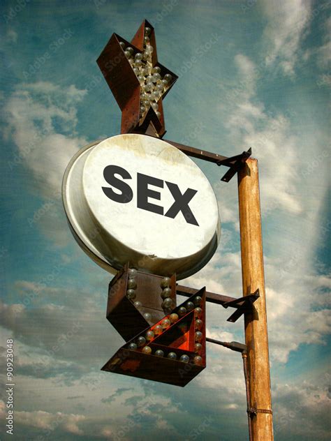 Aged And Worn Vintage Photo Of Sex Sign Stock Photo Adobe Stock