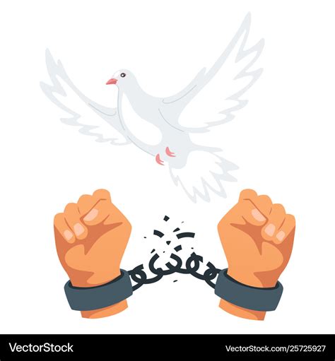 Freedom Liberty Symbol Flat Royalty Free Vector Image