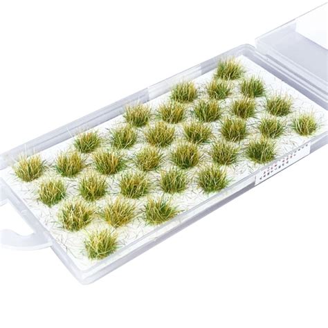 Qisuw 32Pcs Simulation Grass Model Grass Tufts Miniature Static Grass