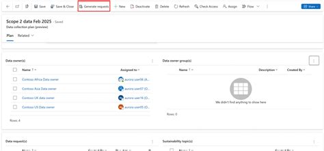 Create Data Collection Plans In Microsoft Sustainability Manager Preview Microsoft For