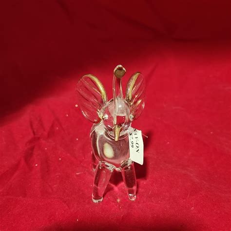 Glass Elephant Figure