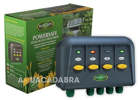 BLAGDON SWITCH BOX POWERSAFE WEATHERPROOF GARDEN KOI FISH POND CABLE ...