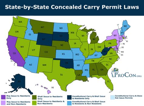 Concealed Carry Map Of United States Map
