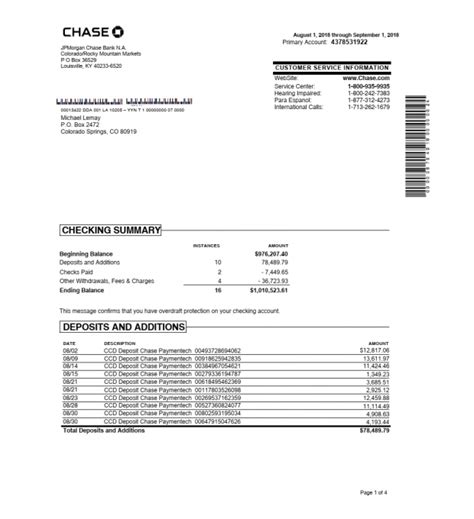 Usa Chase Business Statement Template Statement Templ Vrogue Co