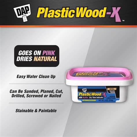 Dap Plastic Wood X 8 Oz Natural Wood Filler 7079800541 At